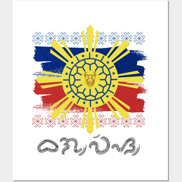 Philippine Flag/Sun / Baybayin word Bagwis (Bagong Kawal na may Iisang ...